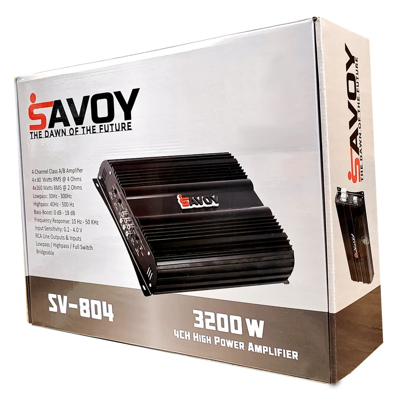 آمپلی فایر 4 کانال ساووی مدل SV-804 - فروشگاه زیمر